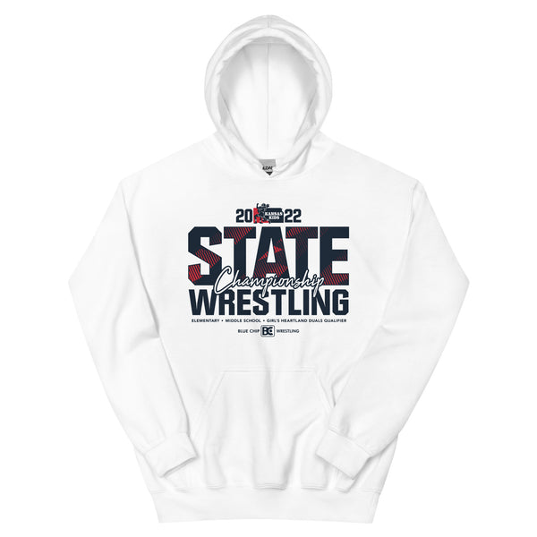 USAW KS State Champion Wrestling Unisex Hoodie - Blue Chip Athletic